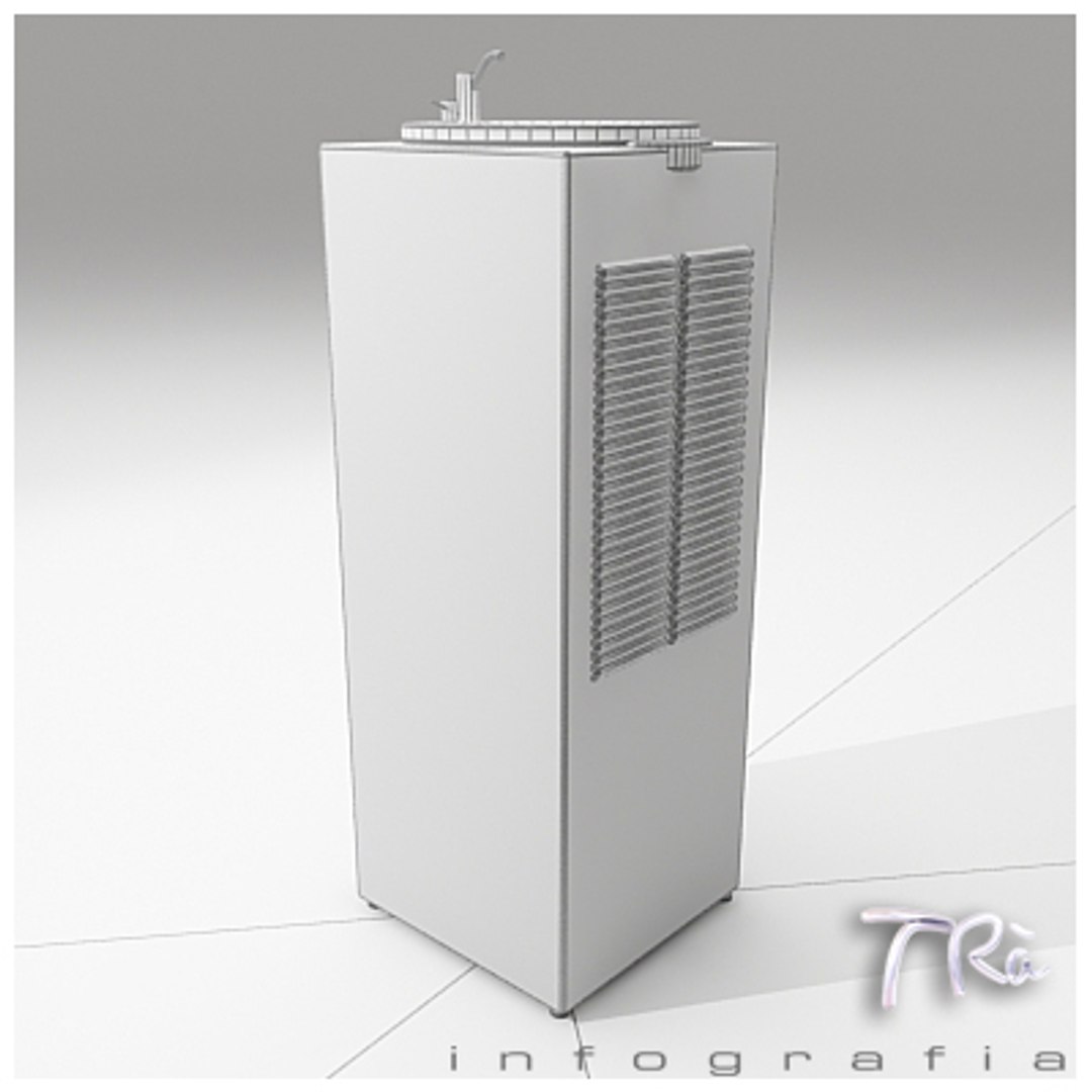 3d Cooled Drinking Water Fountain Model