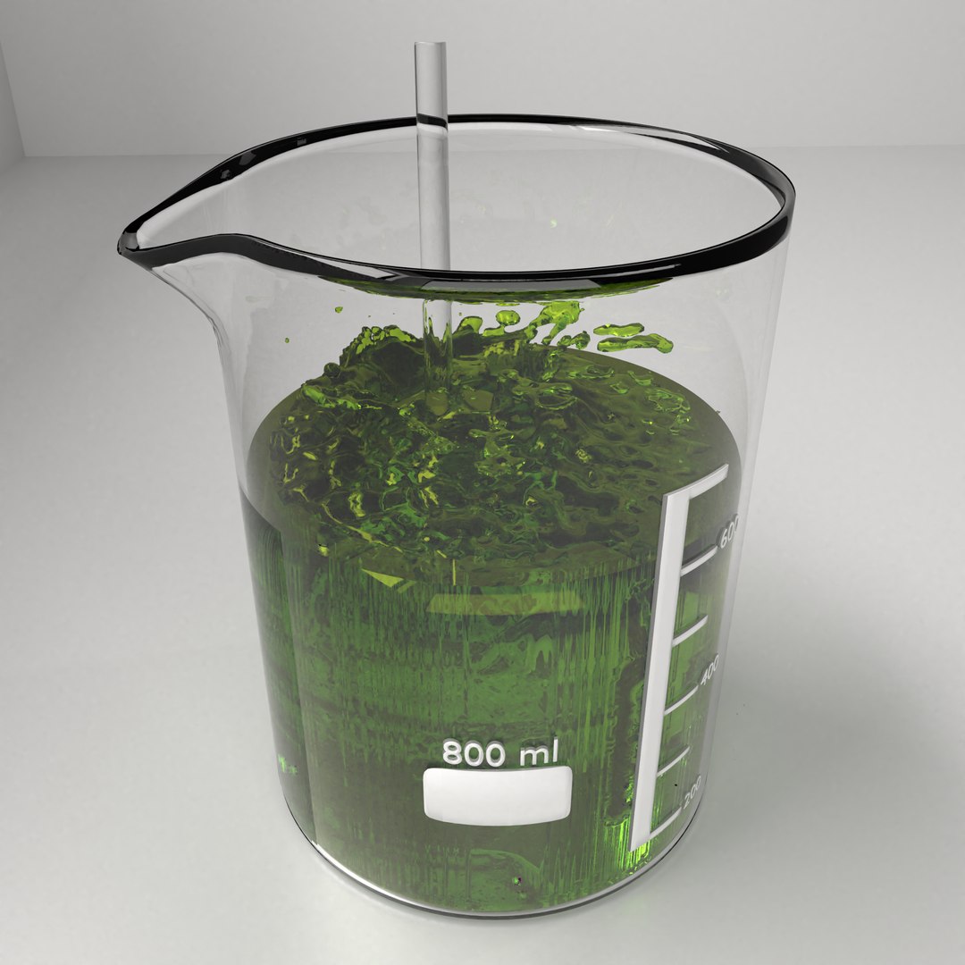 3D 800 ml glass beaker model - TurboSquid 1552229