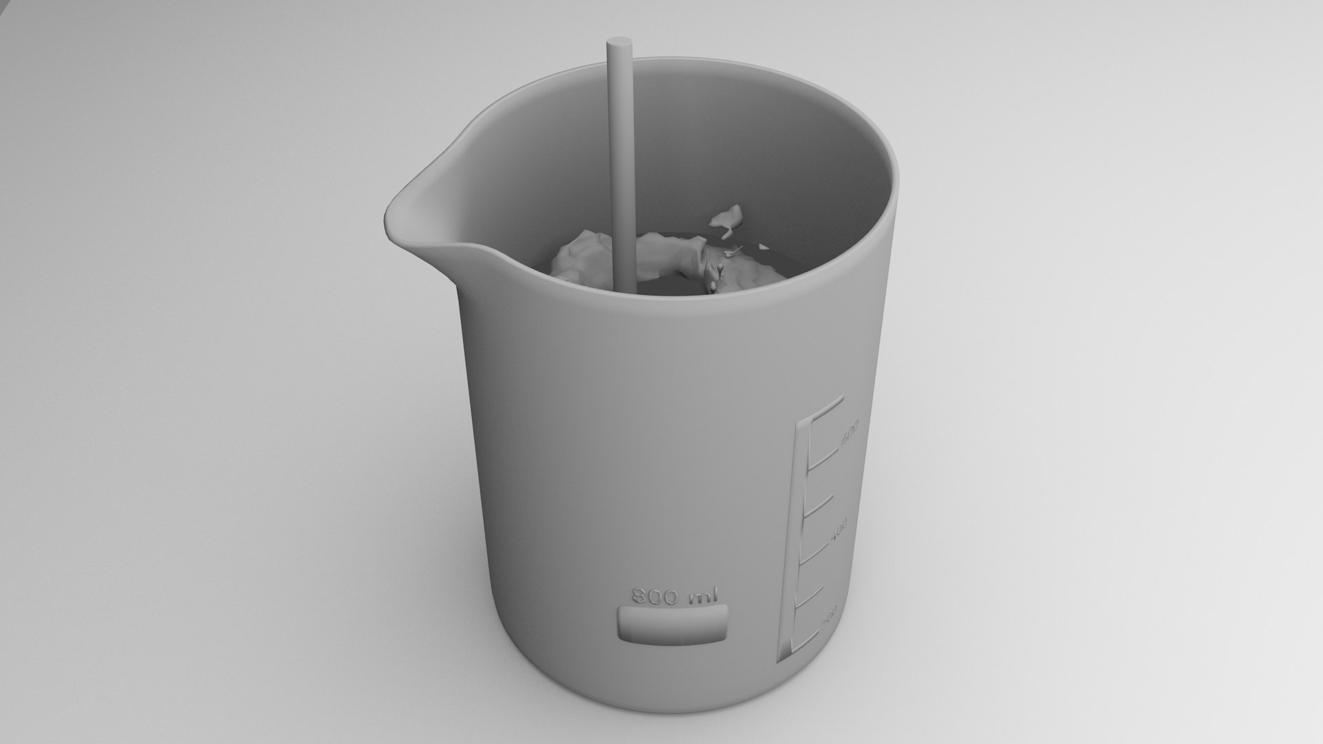 3D 800 ml glass beaker model - TurboSquid 1552229