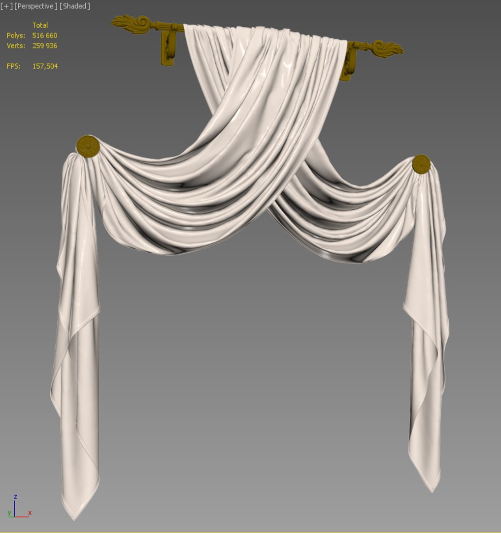 Curtains Decoration Windows 3d Model