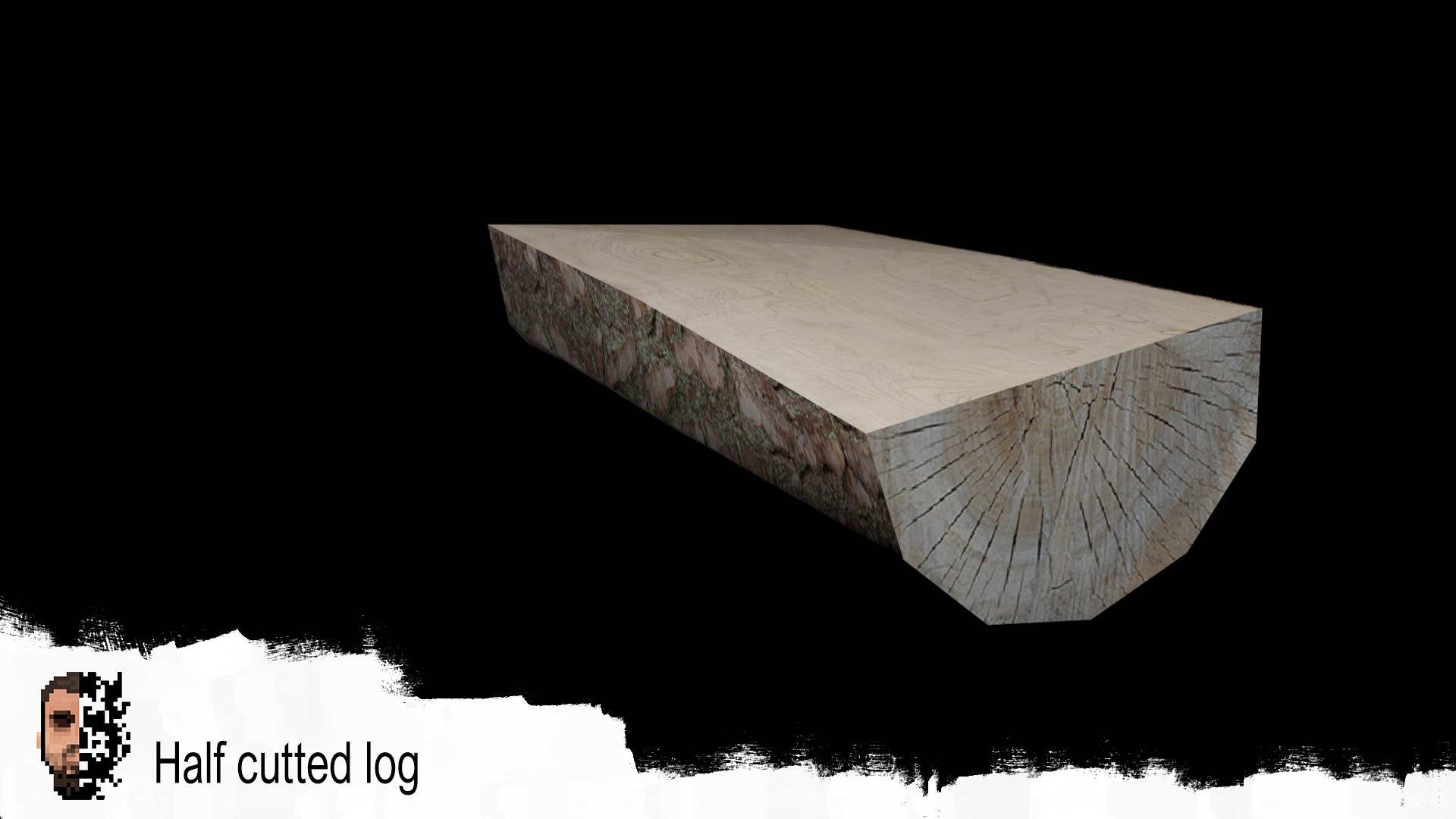 Half-cut log tree 3D model - TurboSquid 1203066