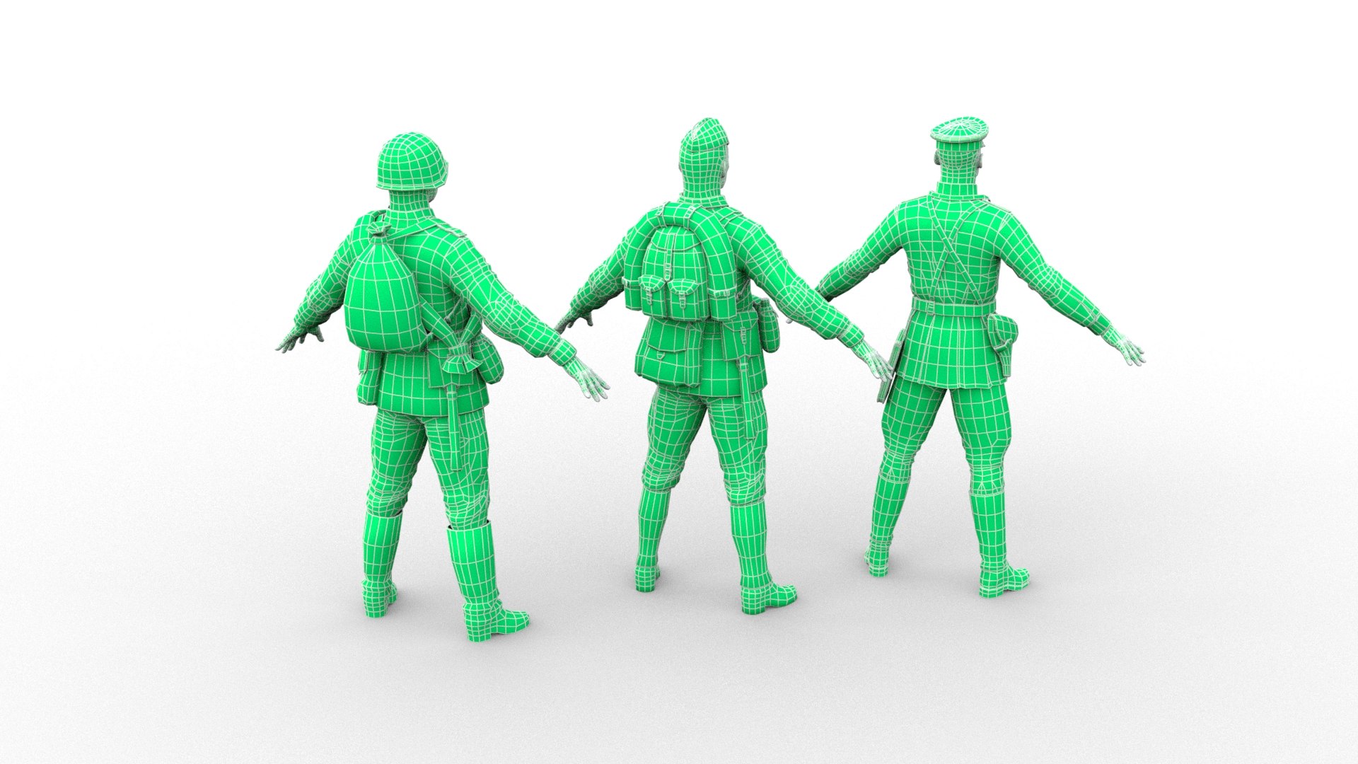 3D Infantry USSR Summer - TurboSquid 2045977