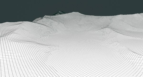 3d model of hills cliffs terrain