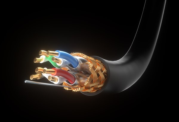 3D Rj45 utp network cable detailed model - TurboSquid 1841057
