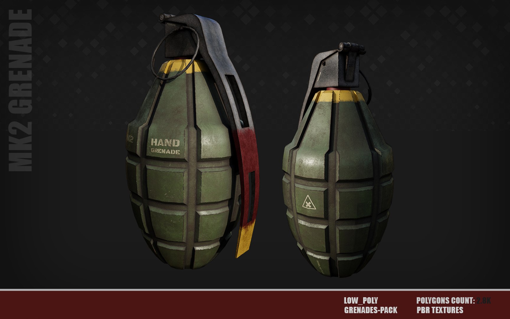 18 GRENADES PACK Game Ready Models 3D Model - TurboSquid 2282691