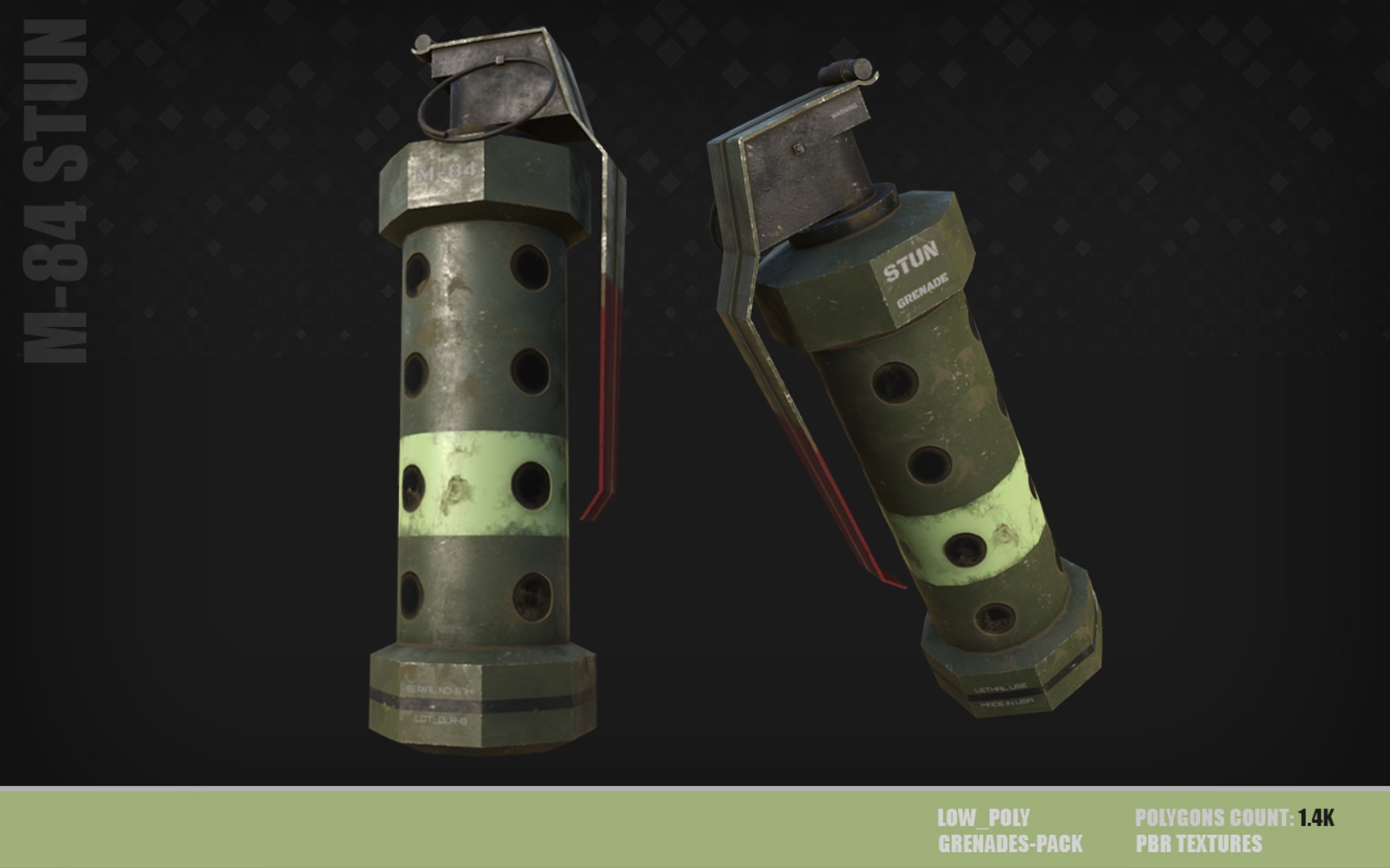 18 GRENADES PACK Game Ready Models 3D Model - TurboSquid 2282691