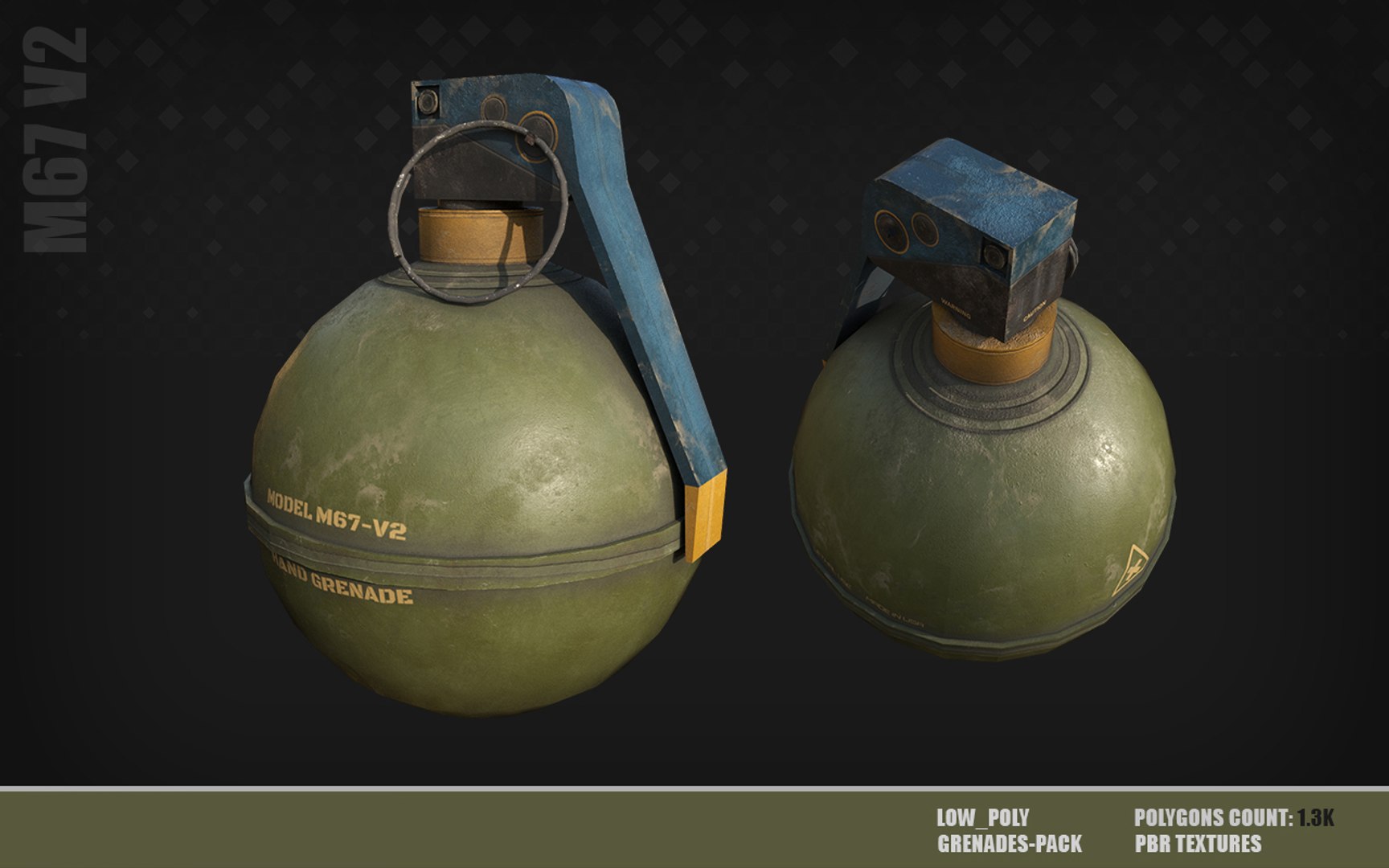 18 GRENADES PACK Game Ready Models 3D Model - TurboSquid 2282691