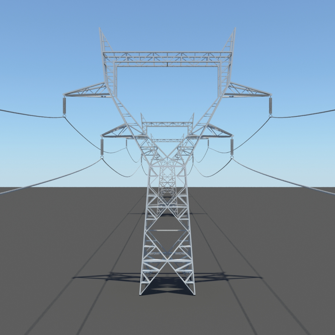 3d power lines