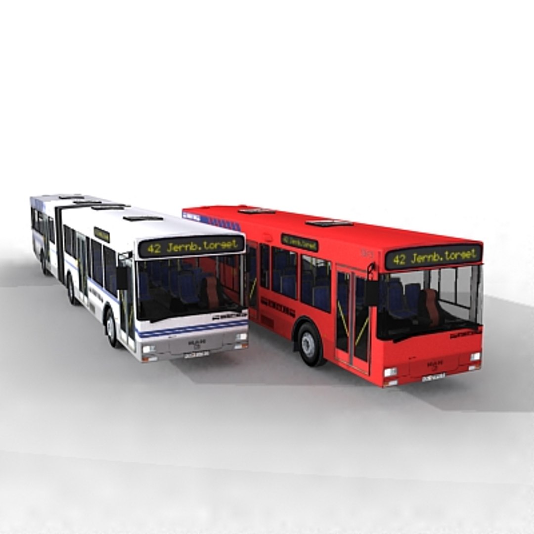 3d Model Of Red City Bus