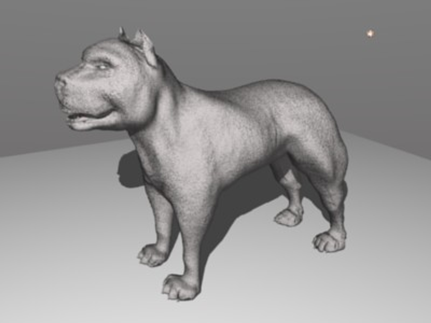 pit bull dog 3d model