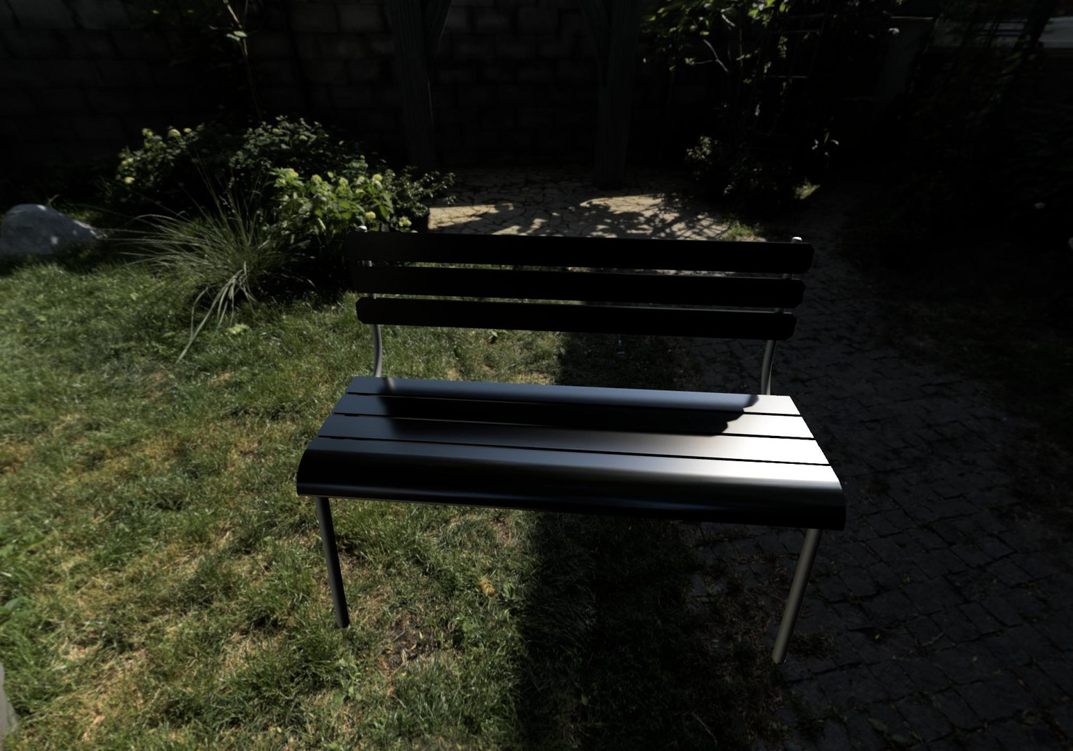 Metal Bench Model - TurboSquid 1966679