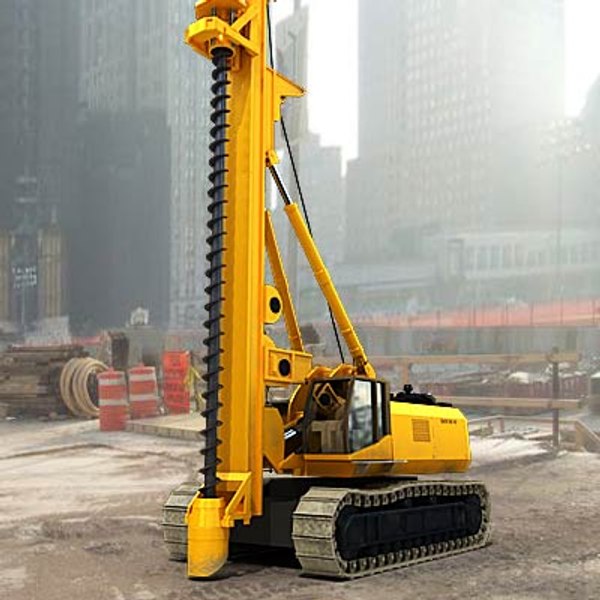 boring machine 3d model