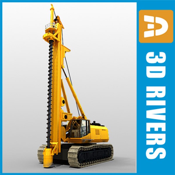 boring machine 3d model
