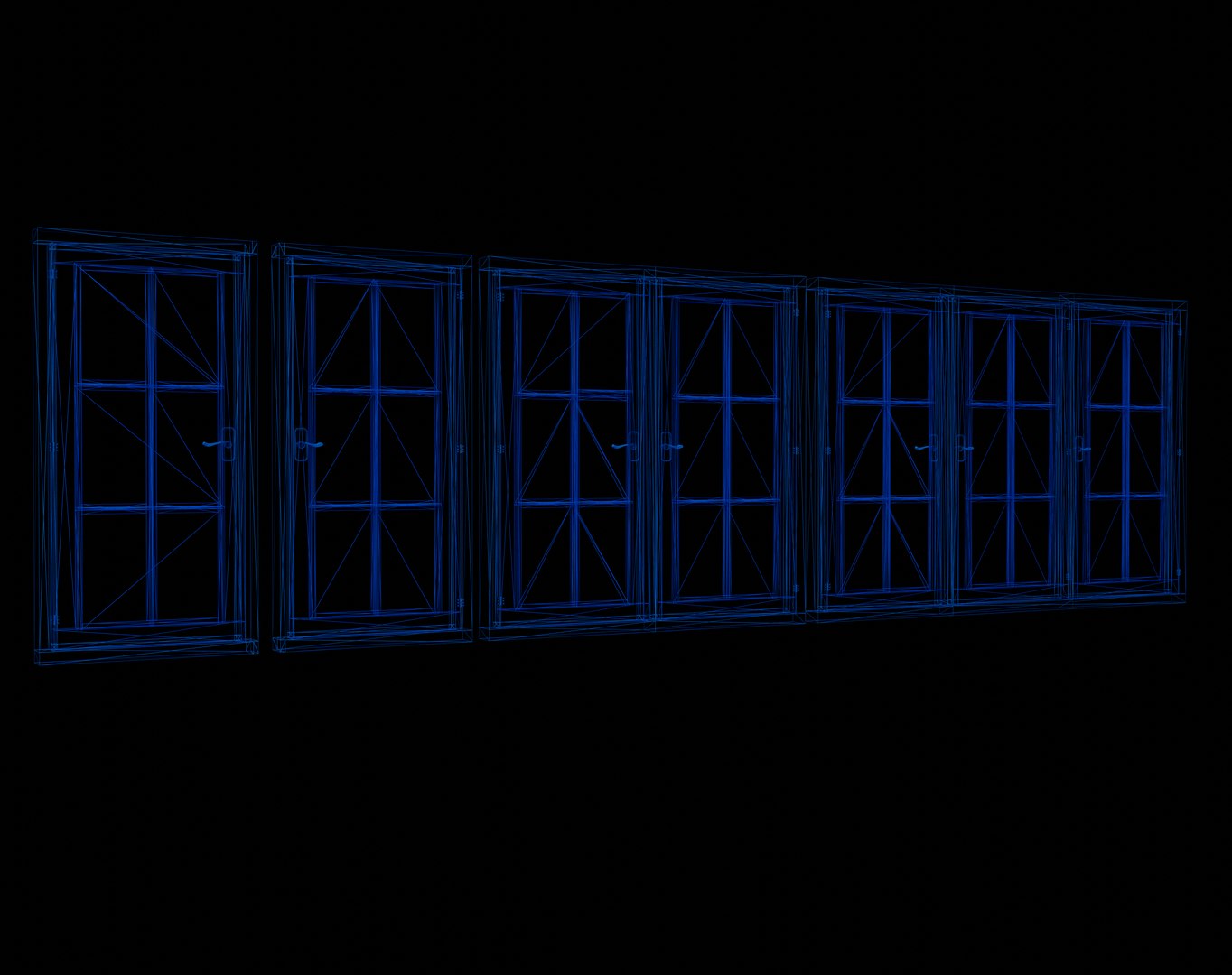 3D Model Window Set - 01 - Single Leaf - Double Leaf - Triple Leaf ...