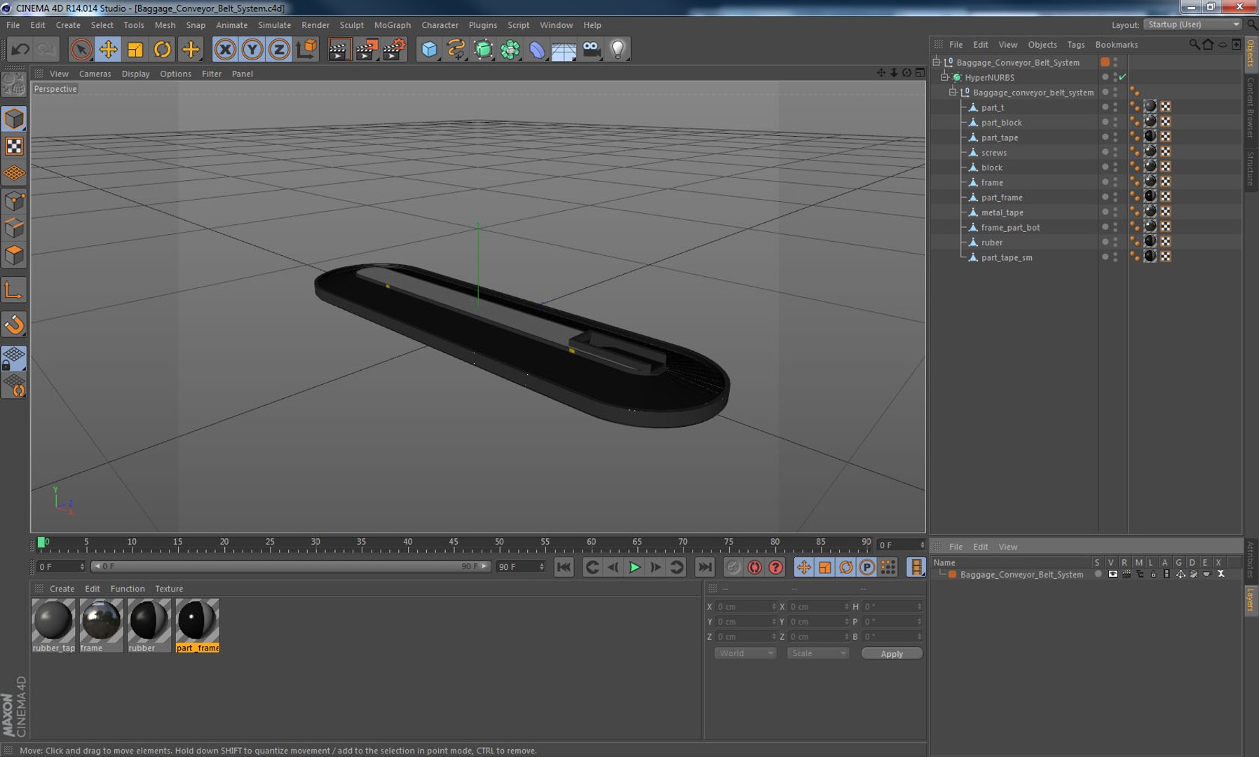 Baggage Conveyor Belt Model - TurboSquid 1275779