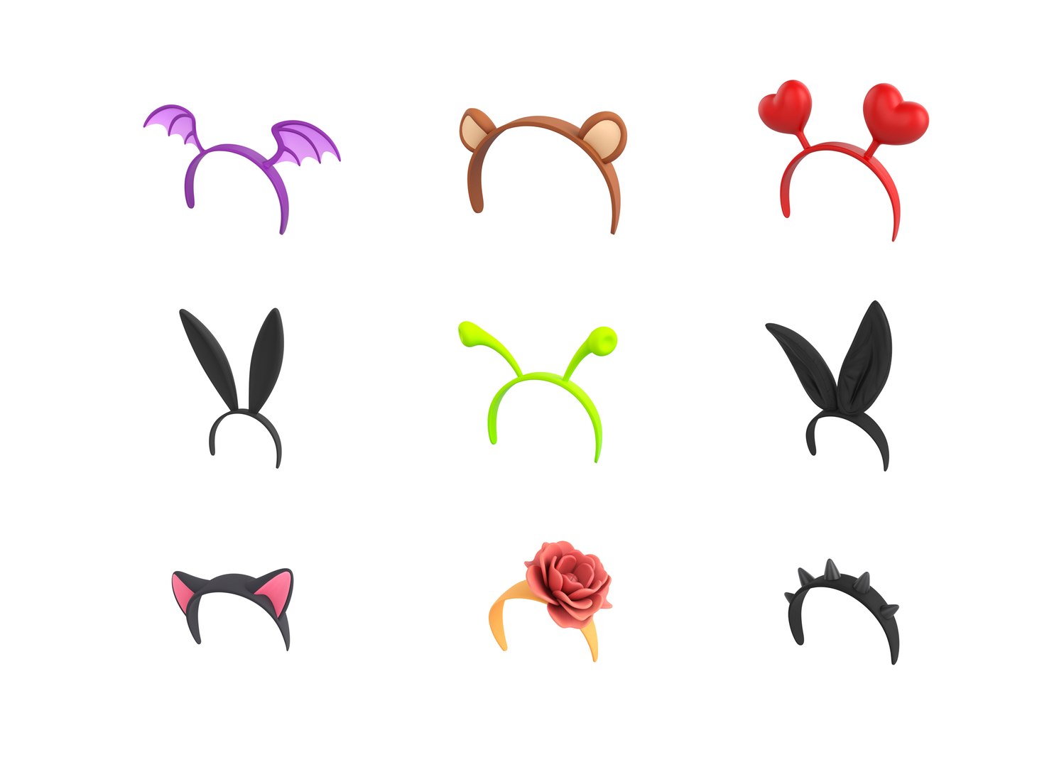 3D Model Headband Pack 1 - TurboSquid 2126563