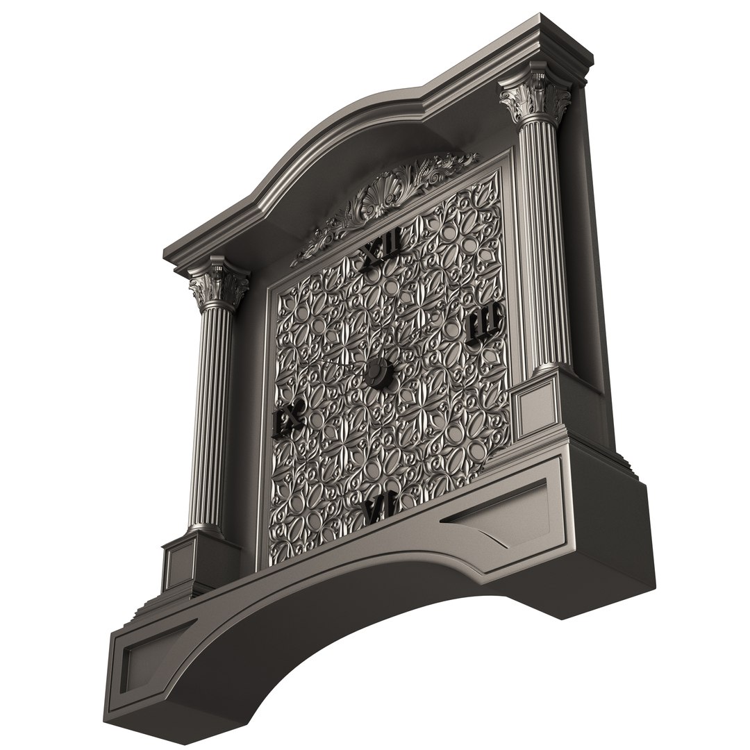 Classic Clock 016 Chrome 3D - TurboSquid 2137880
