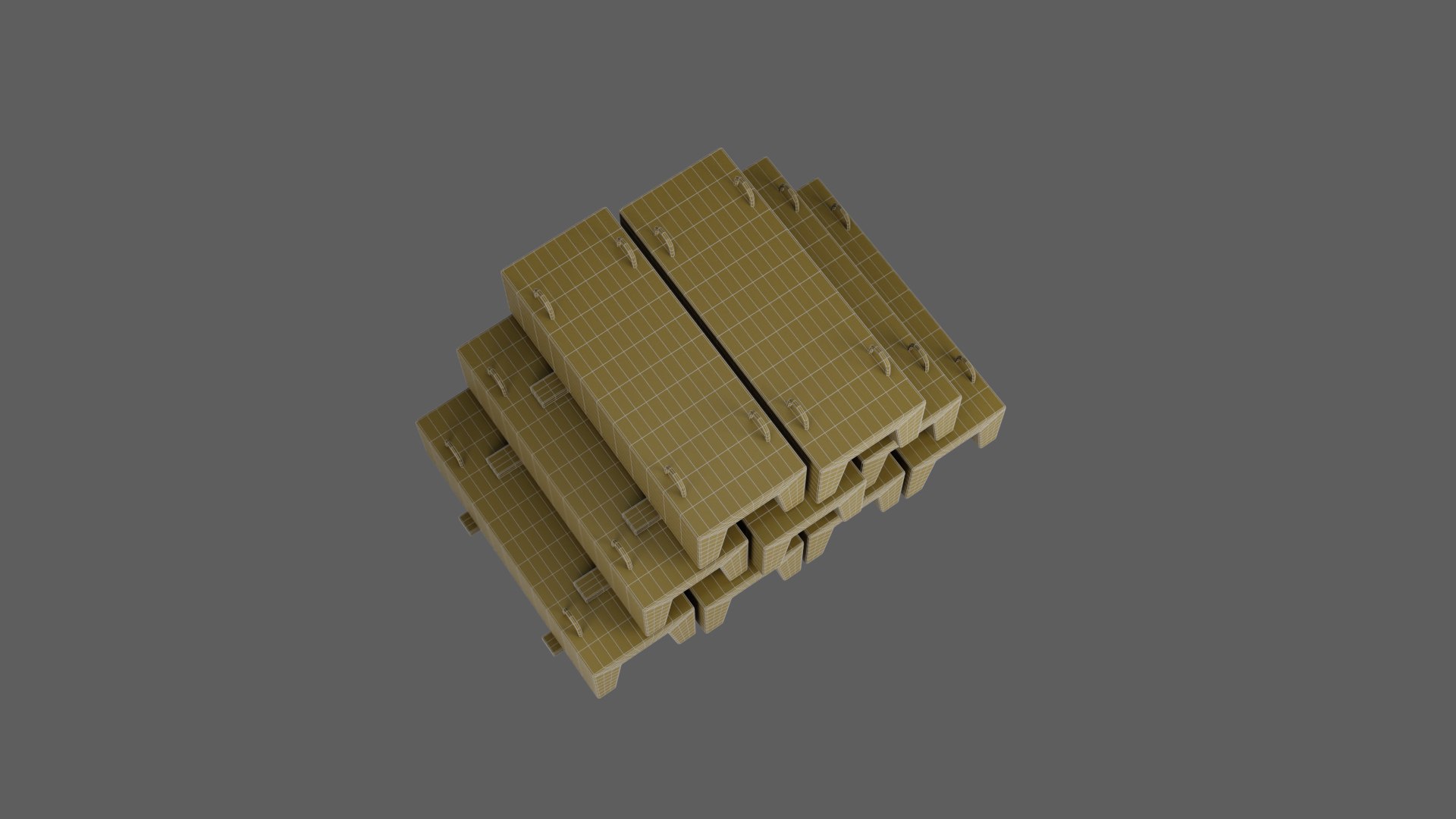3D Concrete Trenches On Wood Planks Model - TurboSquid 2246279