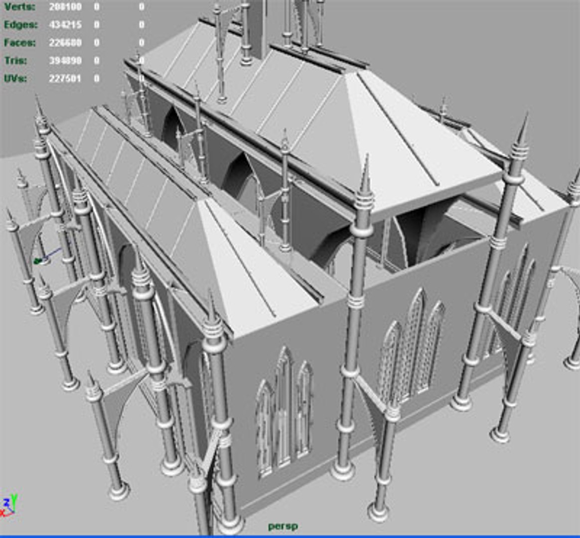 3d cathedral building