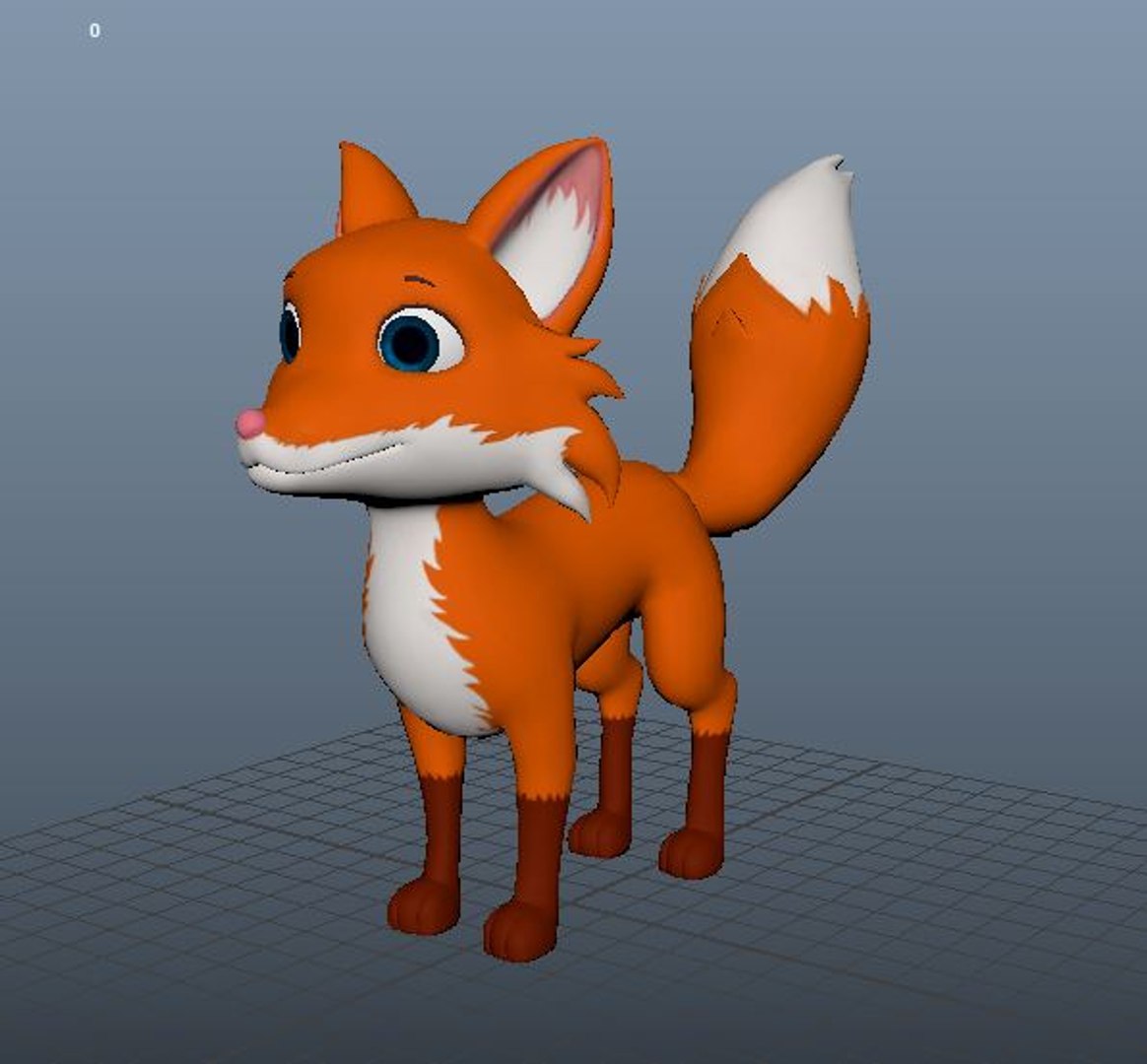 Cartoon Fox Model - TurboSquid 1609158