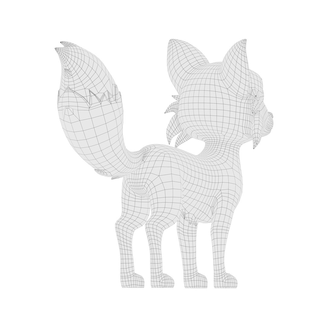 Cartoon Fox Model - TurboSquid 1609158