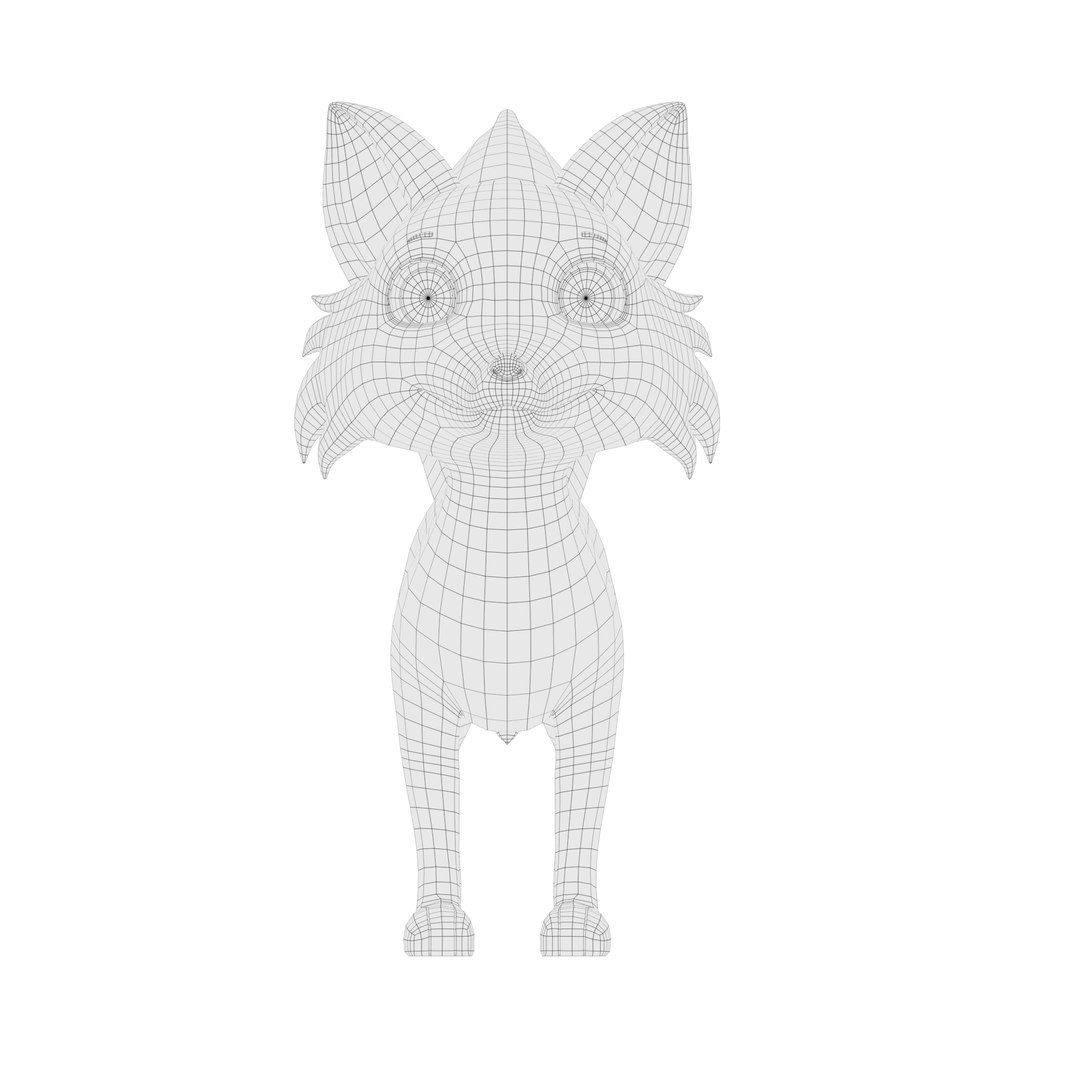 Cartoon Fox Model - TurboSquid 1609158