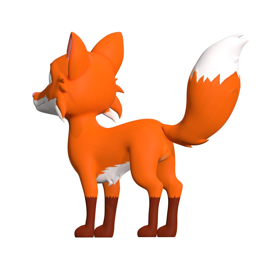 Cartoon Fox Model - TurboSquid 1609158