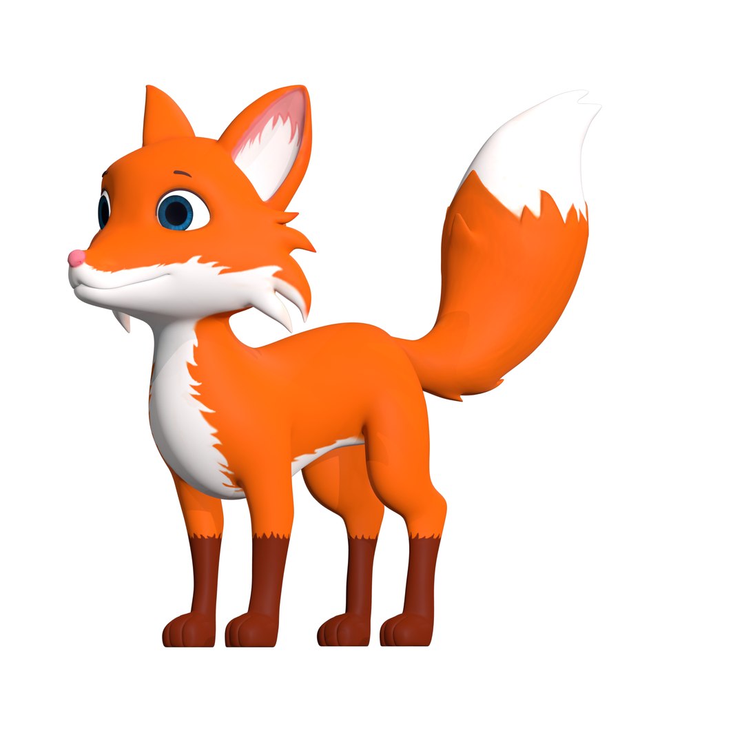 Cartoon Fox Model - TurboSquid 1609158