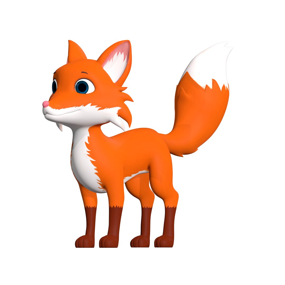 Cartoon Fox Model - TurboSquid 1609158