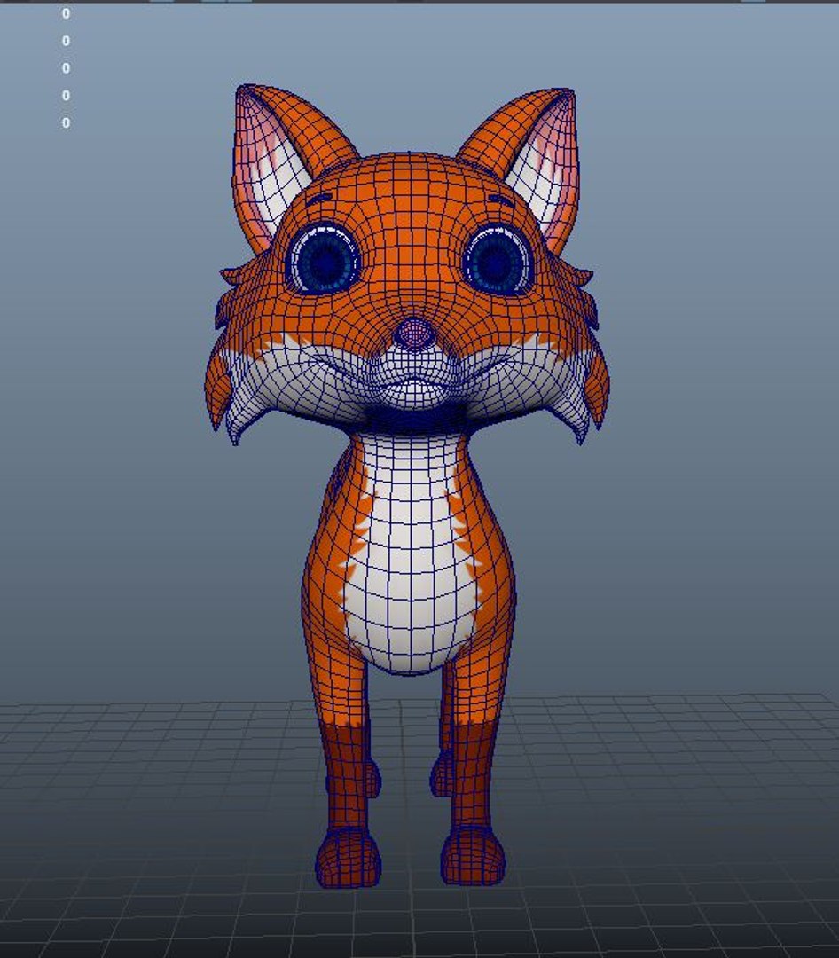 Cartoon Fox Model - TurboSquid 1609158
