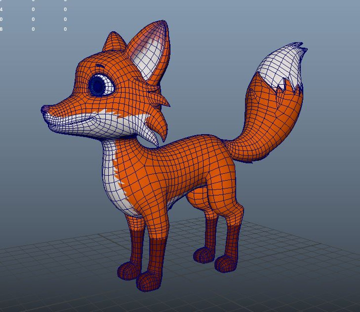 Cartoon Fox Model - TurboSquid 1609158