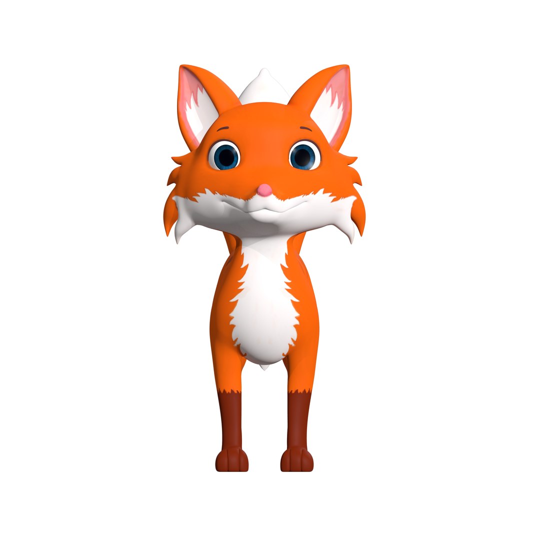 Cartoon Fox Model - TurboSquid 1609158