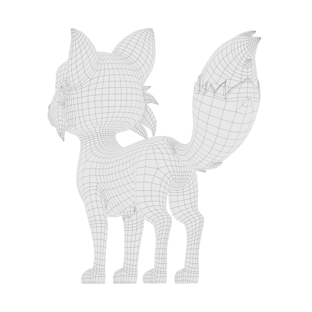 Cartoon Fox Model - TurboSquid 1609158