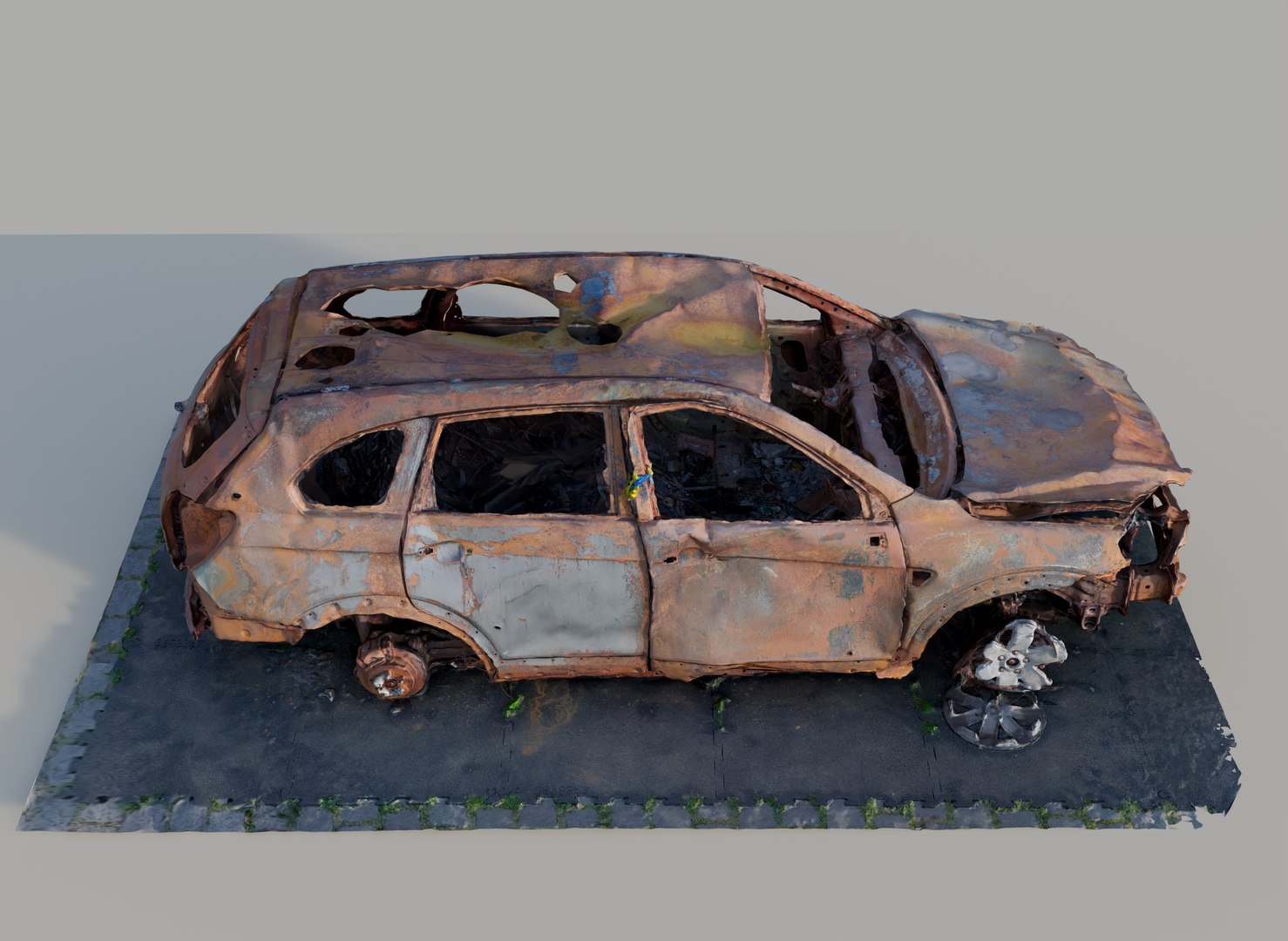 3D Burnt Car Photogrammetry Low-poly - TurboSquid 2069993