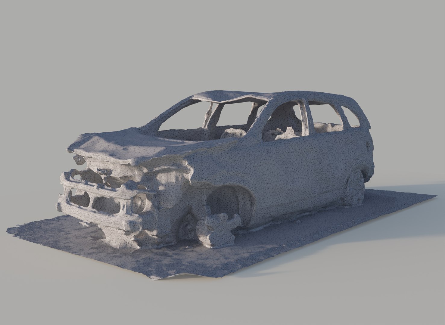 3D Burnt Car Photogrammetry Low-poly - TurboSquid 2069993