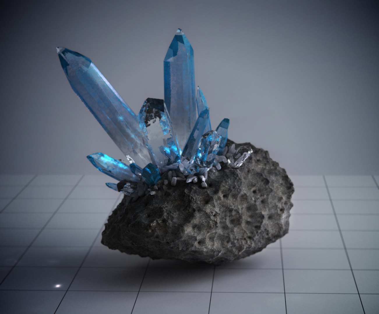 3dsmax Rock Quartz Amethyst