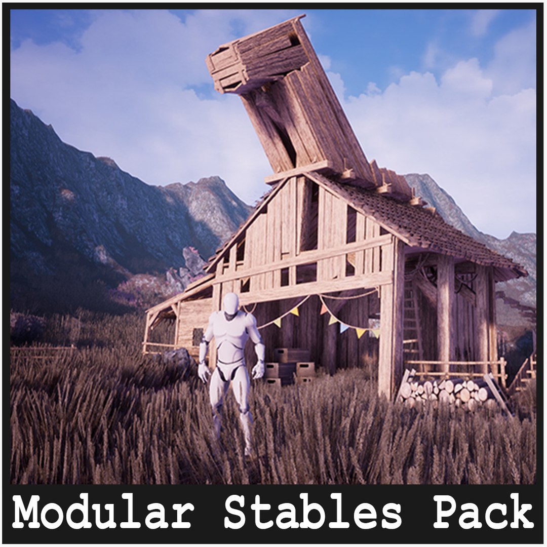 modelo 3d Modular Stables Environment I 100 Assets1 - TurboSquid 1984107