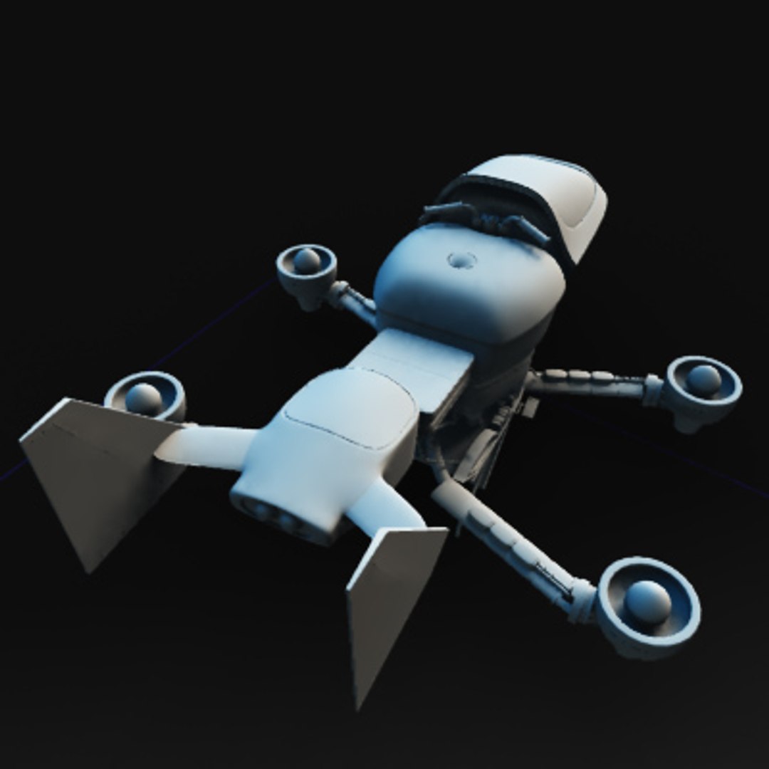 3d Space Motorcycle Model