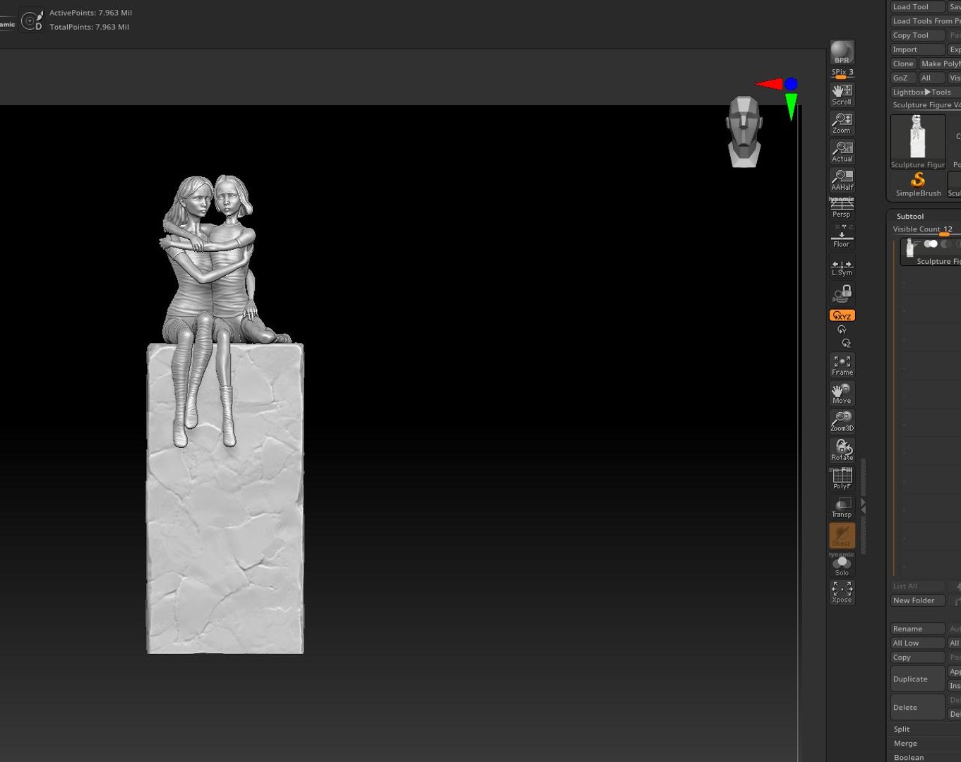 3D Model Sculpture Figure - TurboSquid 1961833