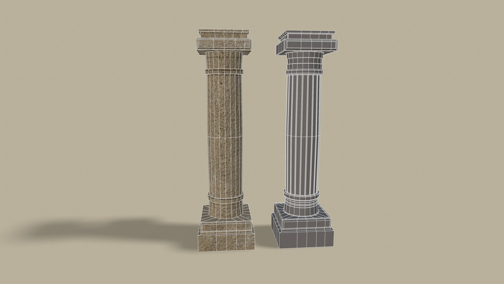 Set columns 3D model - TurboSquid 1663508