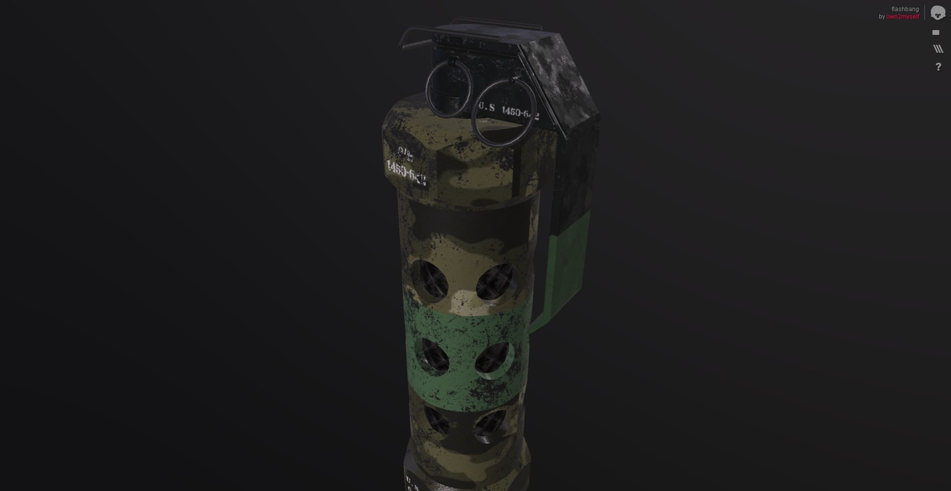 Flashbang OBJ FBX Gameready 3D Model - TurboSquid 1992434