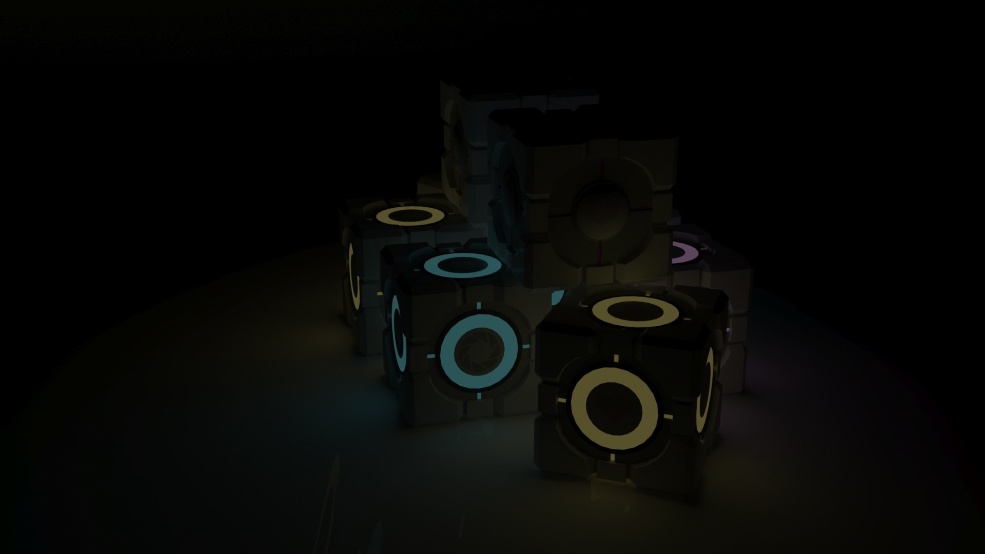 GLaDOS In A Potato And Portal Cubes 3D Model - TurboSquid 2030389