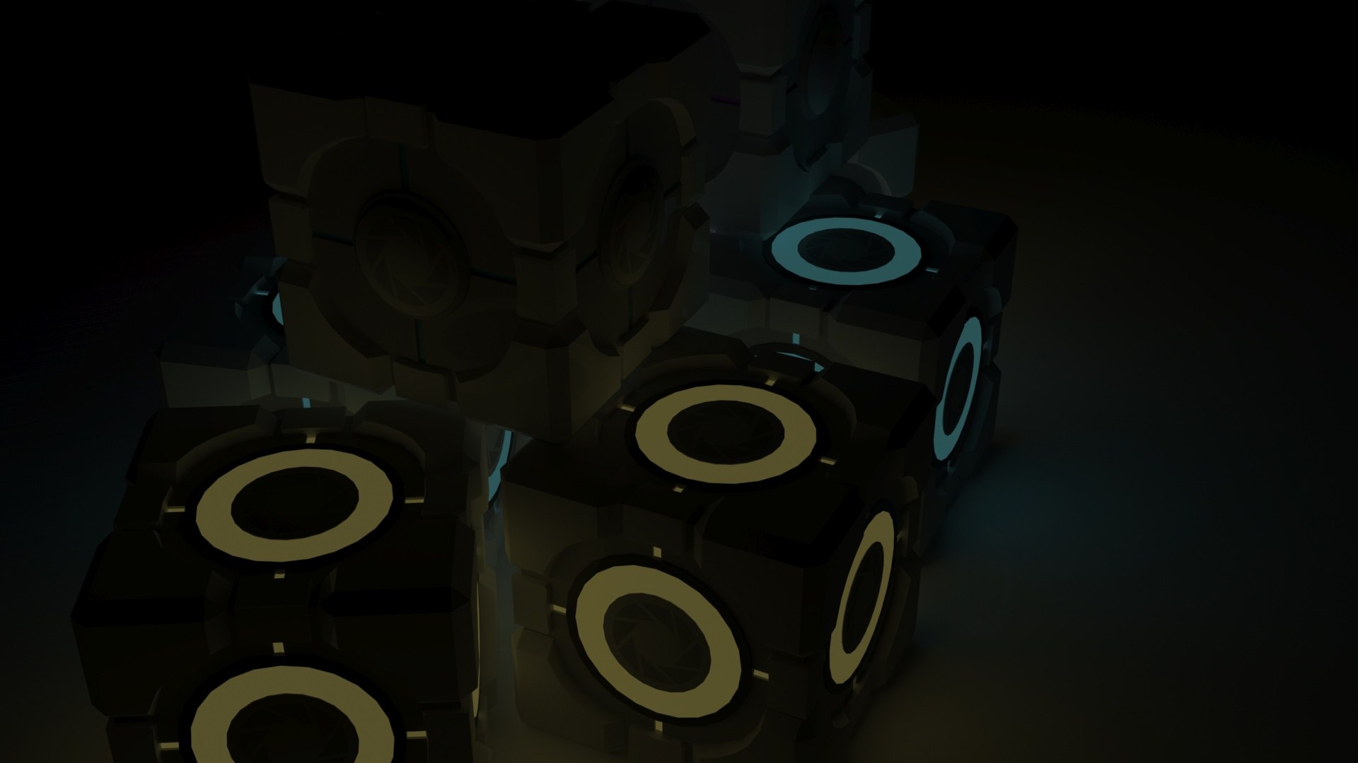 GLaDOS In A Potato And Portal Cubes 3D Model - TurboSquid 2030389