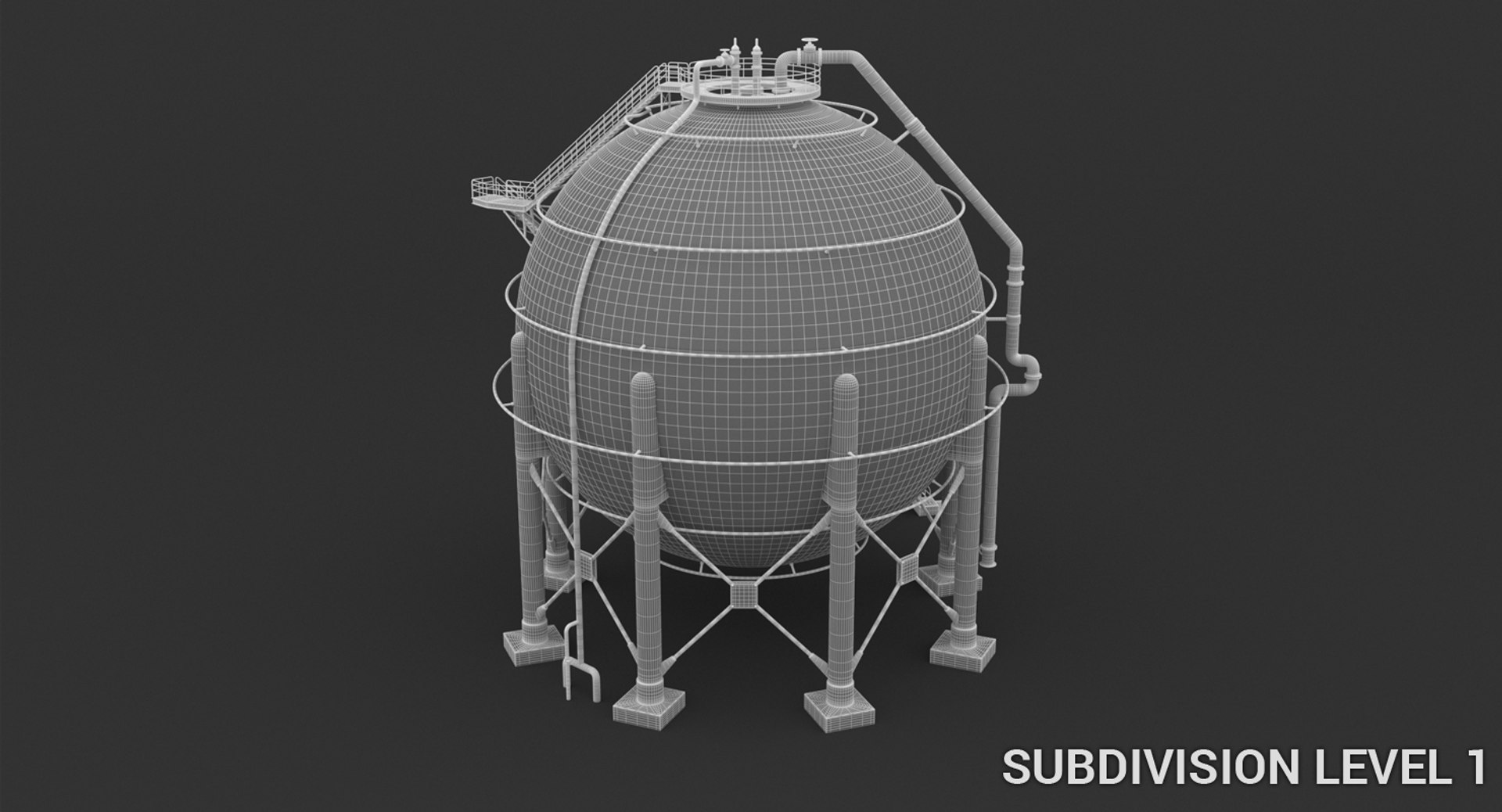 3D Spherical Tank - TurboSquid 1371475