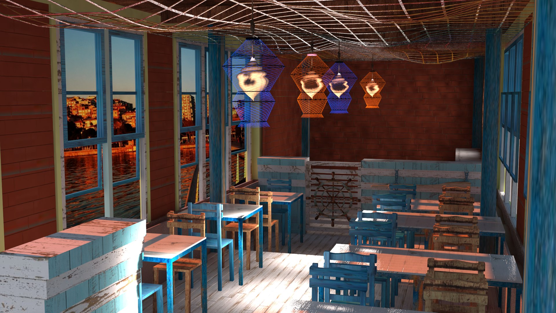 3D restaurant - TurboSquid 1237198