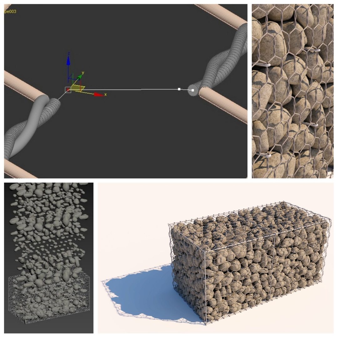 3D Model Realistic Gabion Double Twisted - TurboSquid 1381136