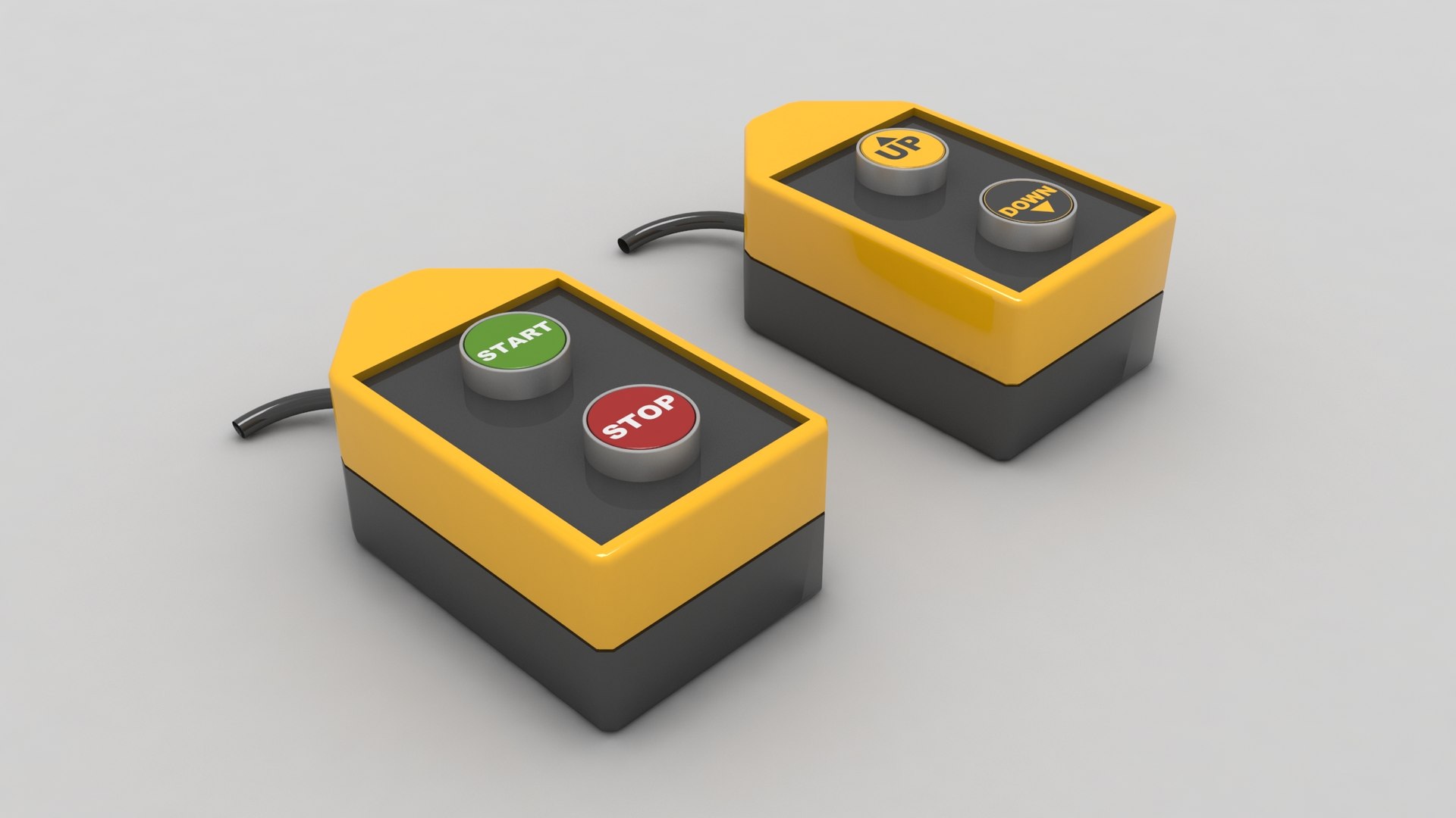 3D start stop push model - TurboSquid 1546617