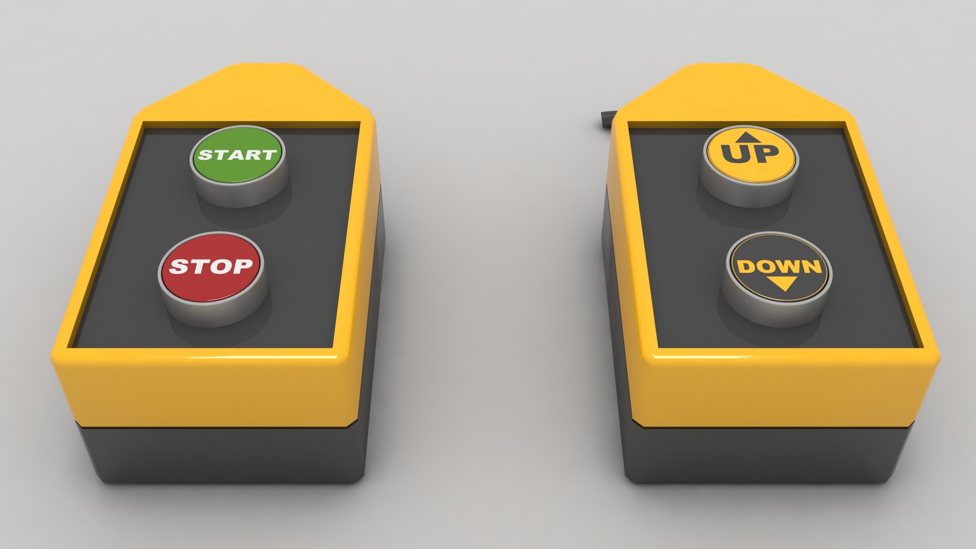 3D Start Stop Push Model - TurboSquid 1546617