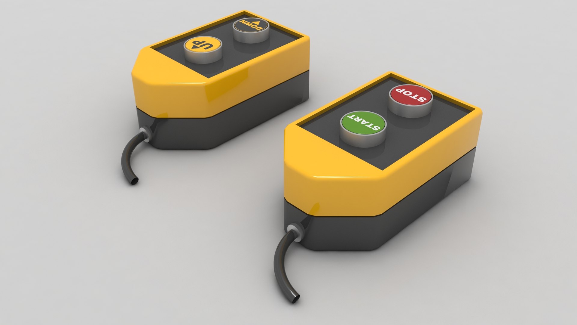 3D Start Stop Push Model - TurboSquid 1546617