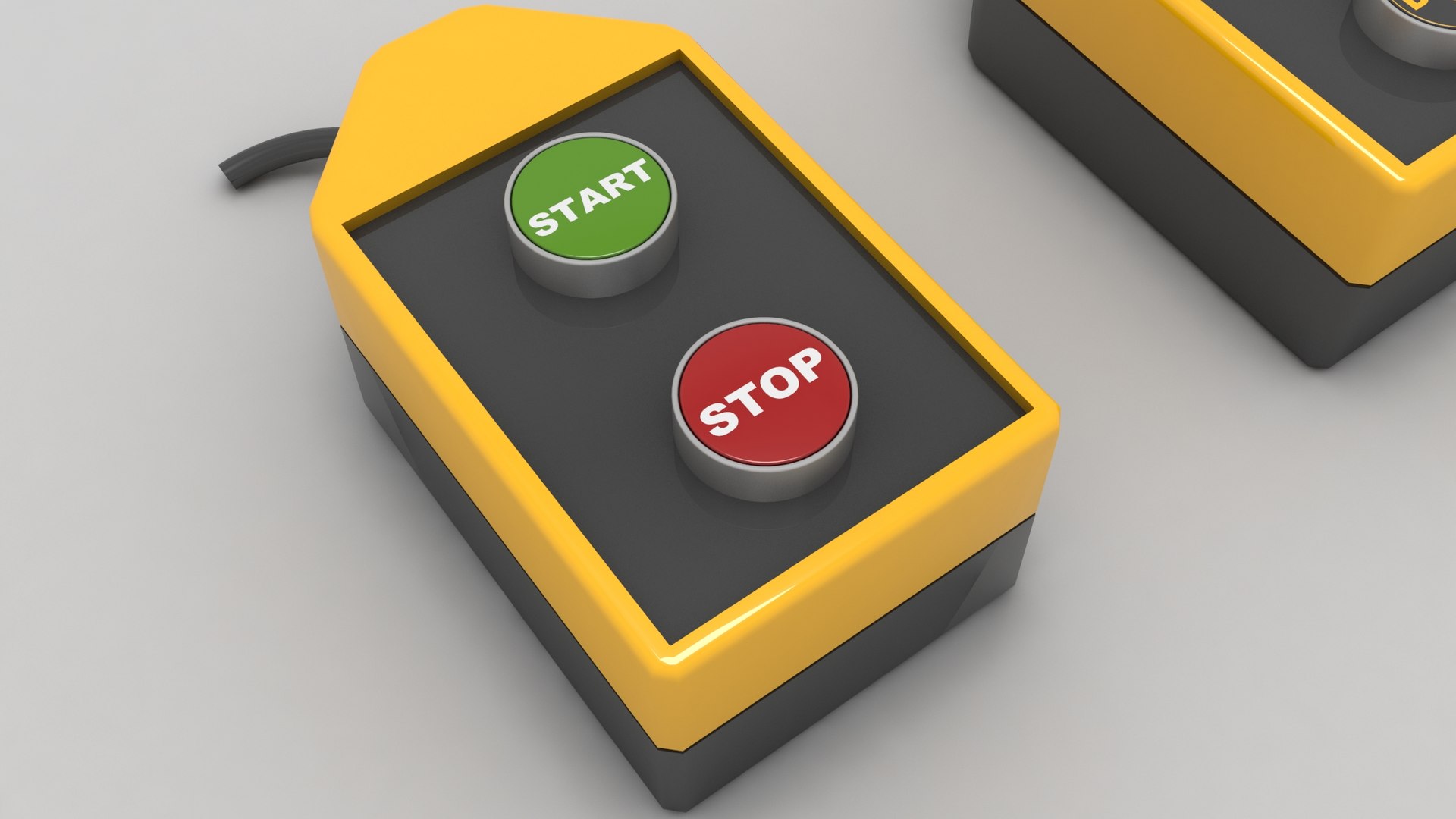 3D start stop push model - TurboSquid 1546617